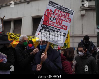 Athens, Attika, Greece. 1st Feb, 2022. Protest in Athens in support of ...