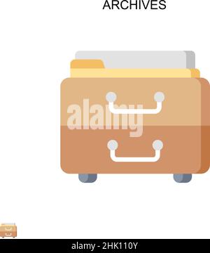 Archives Simple vector icon. Illustration symbol design template for ...