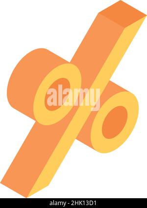 Hand Percent Sign isometric icon vector illustration Stock Vector Image ...