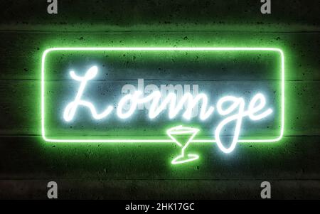 neon light letters of the word lounge sign night club bar drinkconcept ...