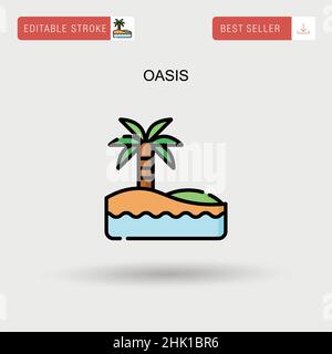 Oasis Simple vector icon. Illustration symbol design template for web ...