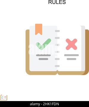 Rules Simple vector icon. Illustration symbol design template for web ...