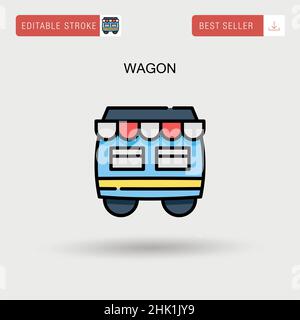 Cargo wagon icon cartoon vector. Train container. Travel road Stock Vector Image & Art - Alamy