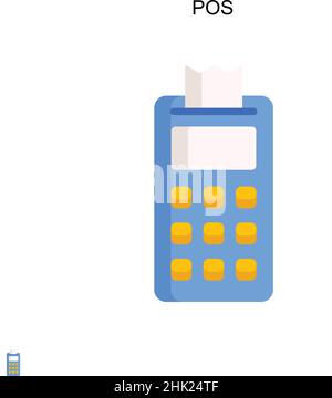pos terminal display and card icon Vector Glyph Illustration Stock ...
