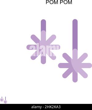Pom Pom Simple vector icon. Illustration symbol design template for web ...