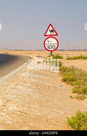 road signs in oman, middle east Stock Photo - Alamy