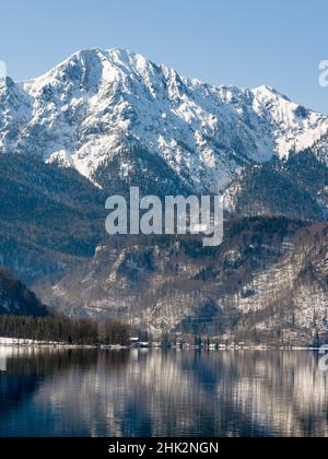 Kochel am See: lake Kochelsee, snow in Oberbayern, Tölzer Land, Upper Bavaria, Bayern, Bavaria ...