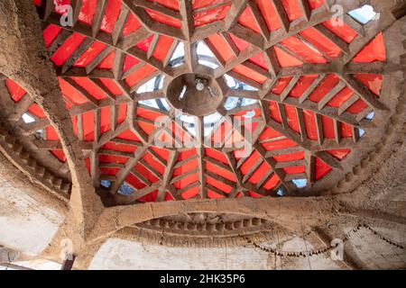 USA, Arizona, Scottsdale. Solari domed ceiling with painted graphics ...