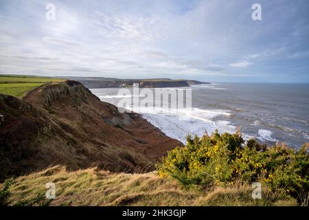 Sea Views from Kettleness Village Cliffs in North Yorkshire Stock Photo ...