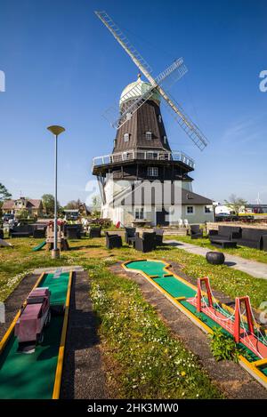 Sweden, Oland Island, Sandvik, large wooden windmill Stock Photo - Alamy