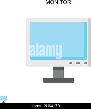 Monitor Simple vector icon Stock Vector Image & Art - Alamy