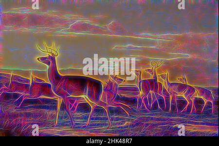 This painting, 'Startled Deer – A Prairie Scene,' by Victor Gifford ...