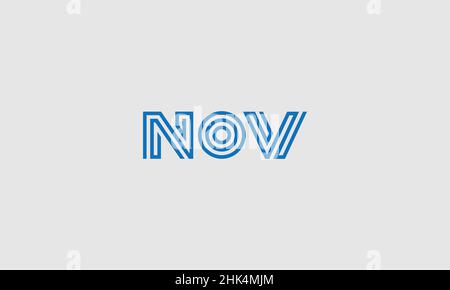 Word NOV in letters - Initial vector design - Premium Icon, Logo vector ...