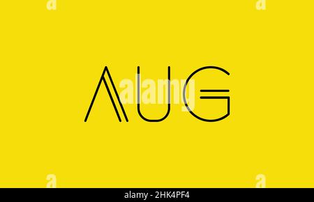 Word AUG in letters - Initial vector design - Premium Icon, Logo vector ...