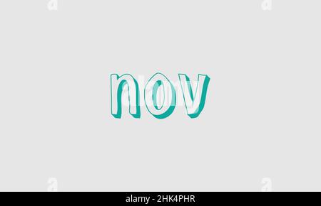 Word NOV in letters - Initial vector design - Premium Icon, Logo vector ...