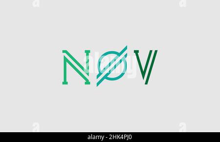Word NOV in letters - Initial vector design - Premium Icon, Logo vector ...