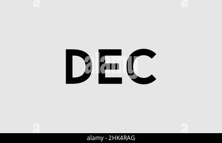 Word DEC in letters - Initial vector design - Premium Icon, Logo vector ...