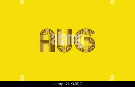 Word AUG in letters - Initial vector design - Premium Icon, Logo vector ...