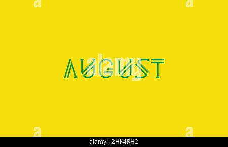Word AUGUST in letters - Initial vector design - Premium Icon, Logo ...