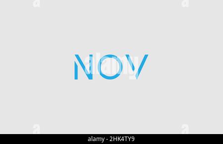 Word NOV in letters - Initial vector design - Premium Icon, Logo vector ...