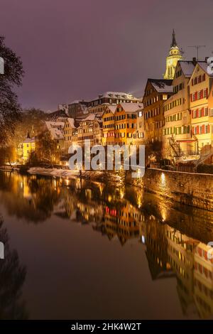 Tübingen, Baden-Württemberg, Germany: Old Town view down Schulberg ...