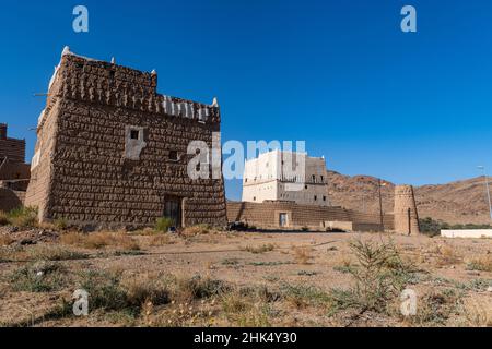 Typical fortified houses, Abha region, Kingdom of Saudi Arabia, Middle ...