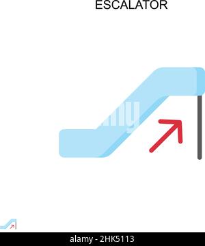 Glass escalator icon. Simple illustration of glass escalator vector icon for web design isolated ...