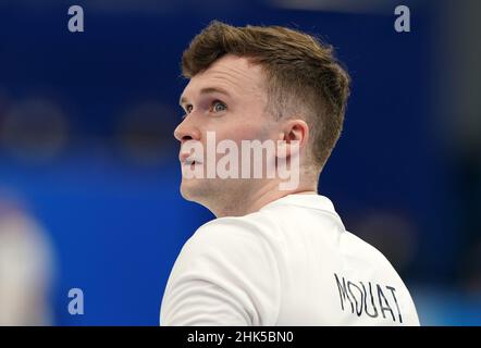Great Britain's Bruce Mouat during the Men's Curling gold medal game ...
