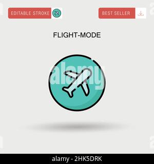 airplane icon vector. flight mode sign for smartphone button interface ...
