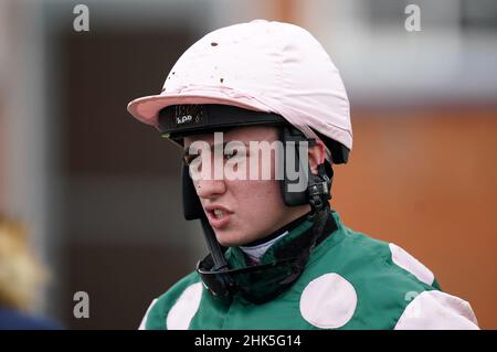 Jockey Charlie Hammond at Kempton Park Racecourse, Sunbury-on-Thames ...