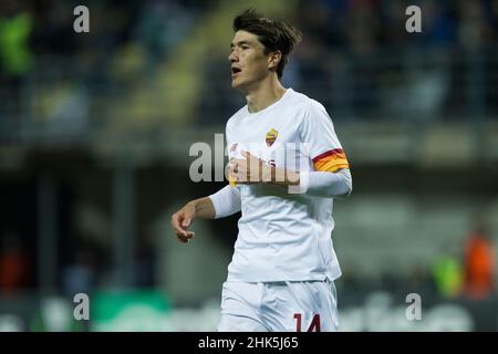 Ukraine, Zaporizhzhia - 30 September 2021. Nicolo Zaniolo (AS Roma ...