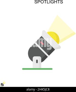 Spotlights Simple vector icon. Illustration symbol design template for ...