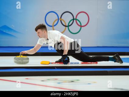 Great Britain's Bruce Mouat during the Curling Mixed Doubles Semi Final ...
