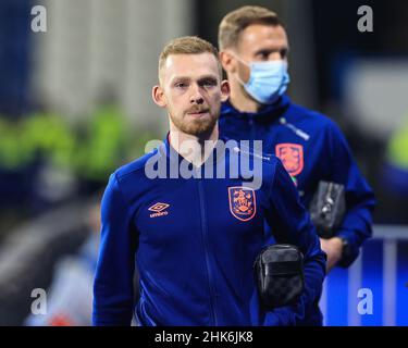 Lewis O'Brien #8 of Huddersfield Town arrives at the John Smith's ...