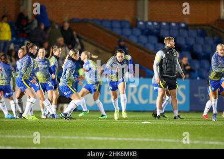 Chelsea players warming up before the Premier League match at Turf Moor ...