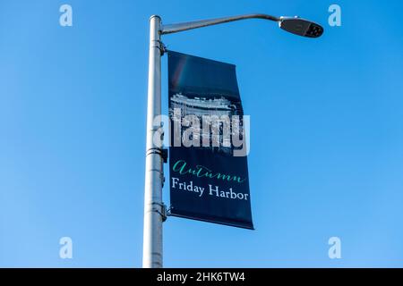 Sign at Friday Harbor Marina Puget Sound Washington Stock Photo - Alamy