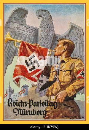 1930’s Nazi Swastika Flag Germany Propaganda postcard 1933. "German ...