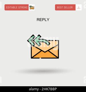 Reply vector illustration sign symbol pictogram icon Stock Vector Image ...