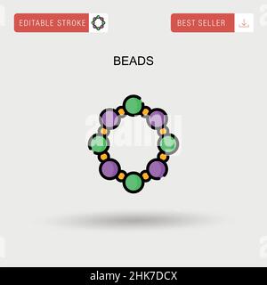 Beads Simple vector icon. Illustration symbol design template for web ...