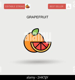 Grapefruit Simple vector icon Stock Vector Image & Art - Alamy