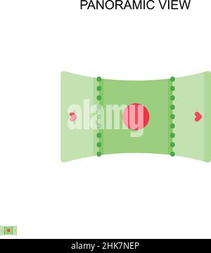 Panoramic View Simple vector icon. Illustration symbol design template ...