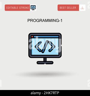 Programming Simple vector icon. Illustration symbol design template for ...