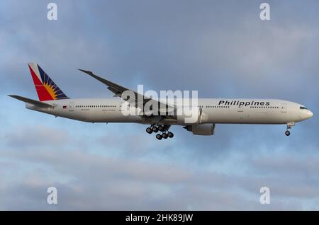 Philippine Airlines Boeing 777 airplane parked. Aircraft of Philippine ...