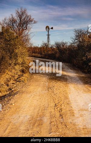 Windmill in Big Bend National Park,Texas Stock Photo - Alamy