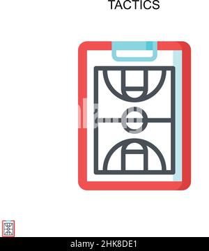 tactics symbol icon, black vector sign with editable strokes, concept ...