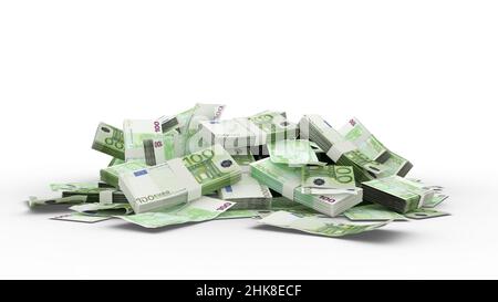 Bundle of money with 100 Euro notes Stock Photo - Alamy