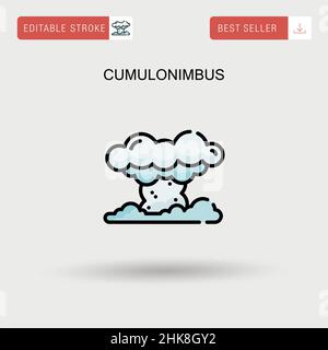 Cumulonimbus Simple vector icon. Illustration symbol design template ...
