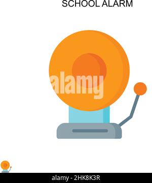 alarm clock with school supplies Stock Vector Image & Art - Alamy