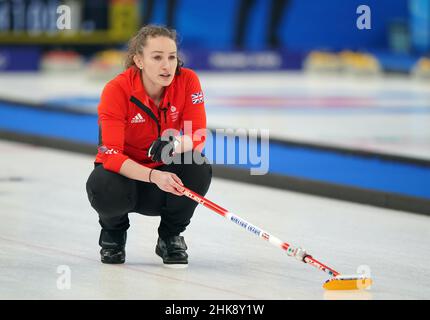 Great Britain's Jennifer Dodds during the Women's Curling Round Robin ...