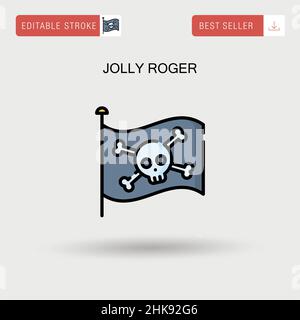 Jolly Roger, black silhouette Stock Vector Image & Art - Alamy